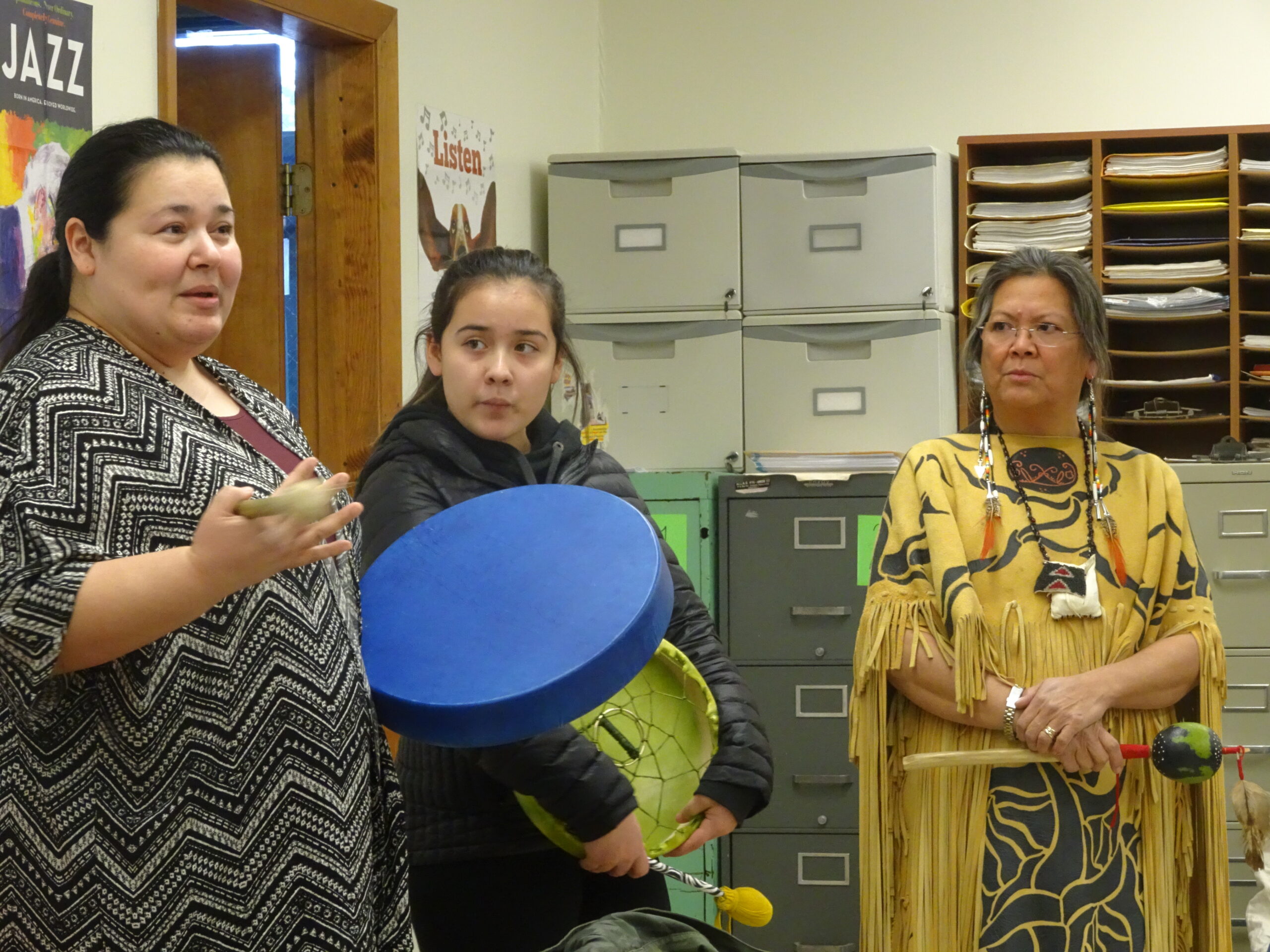 Maliseet drummers visit After School program - The County