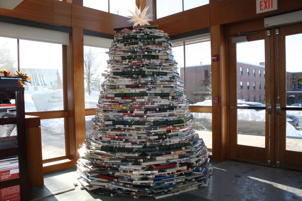 Presque Isle library builds book tree in celebration of reading and the ...
