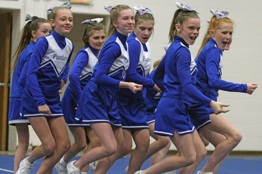 Young Panthers team captures middle school cheering crown - The County